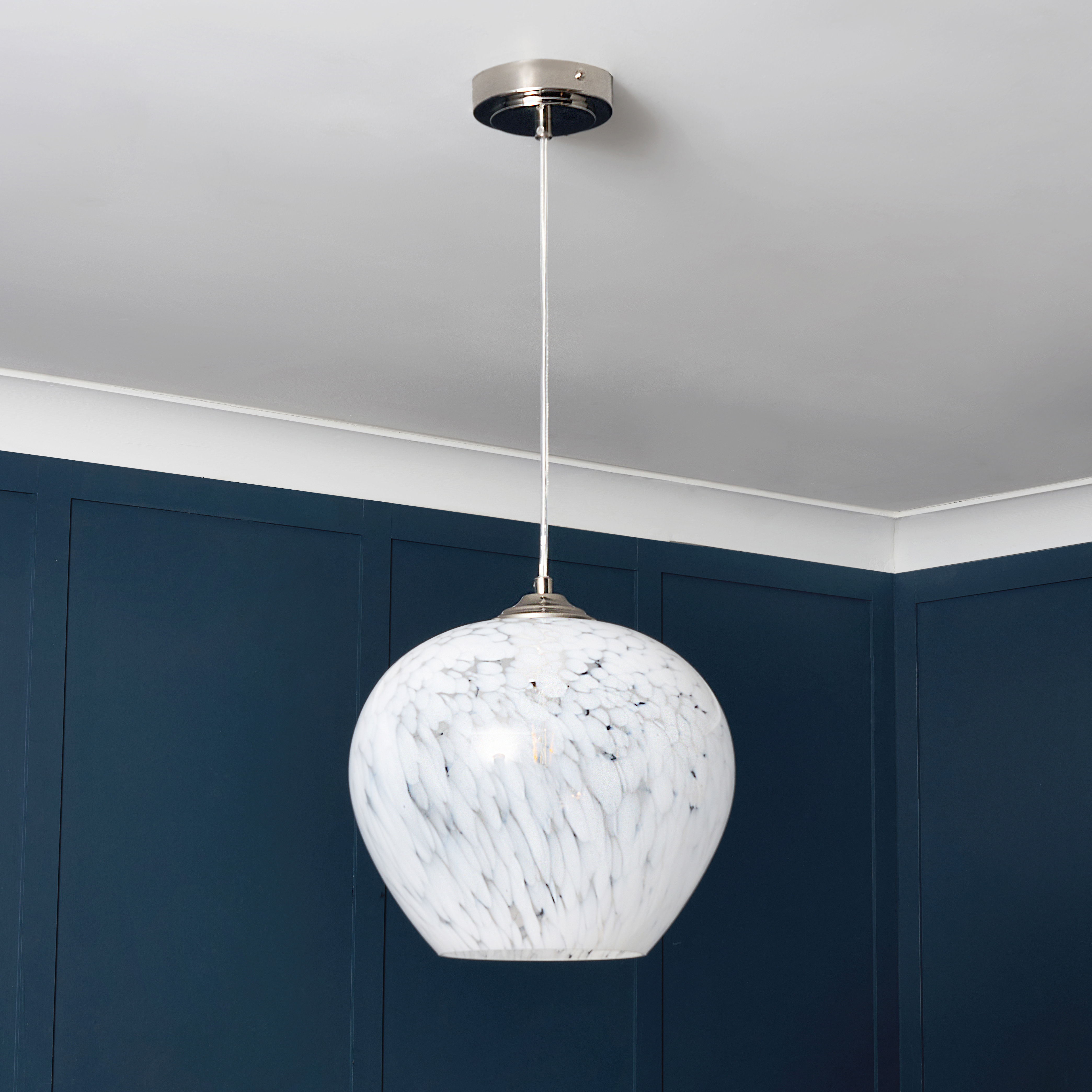 Agnes Confetti Glass White Ceiling Light