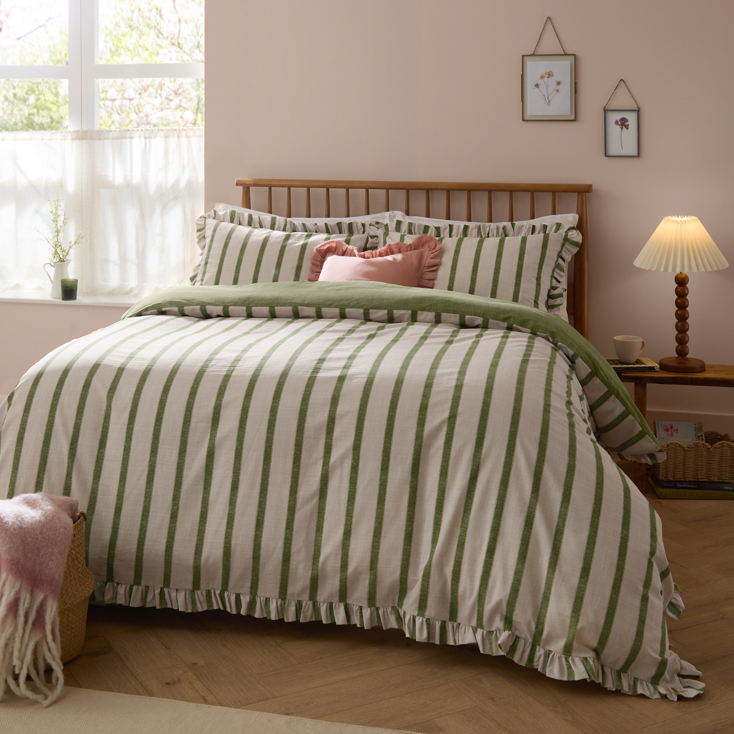 Connie Olive Green Duvet Set - Reversible | MFI