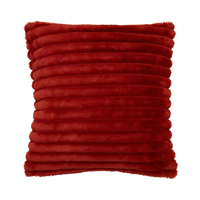 Burnt Orange Cosy Ribbed Cushion 45x45cm | MFI