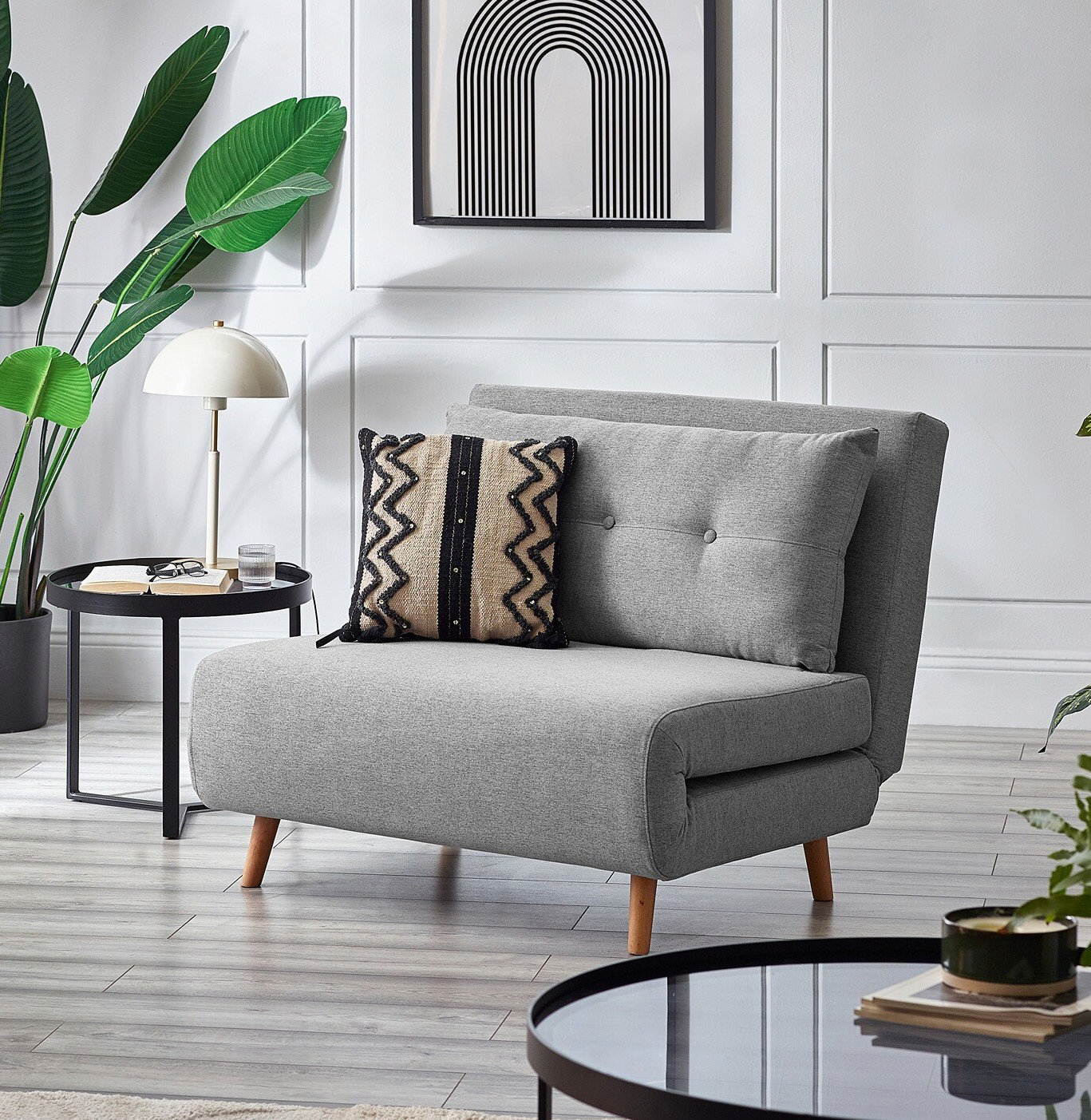 Huey Grey Single Sofa Bed | MFI