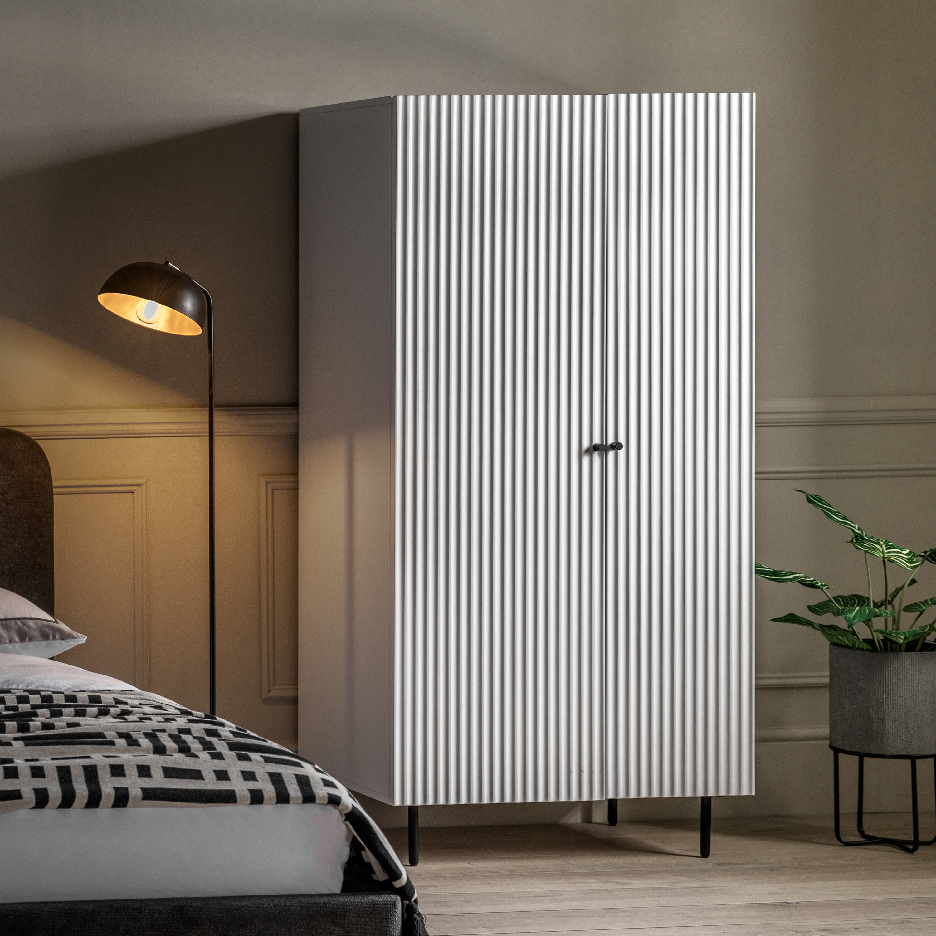 Lara White Fluted Wardrobe | MFI