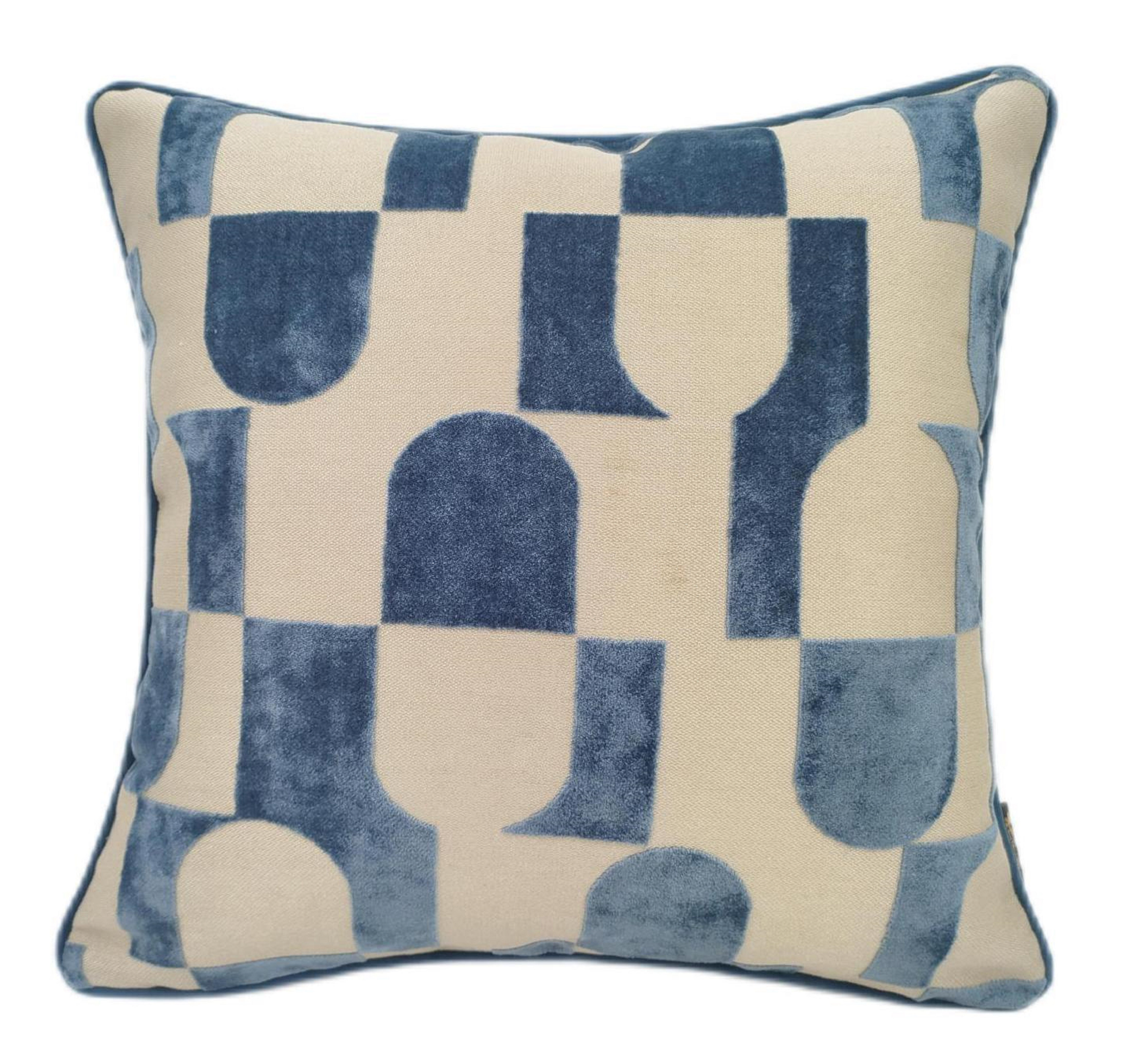 Blue Luxury Daphne Cut Cushion - 56cm x 56cm | MFI