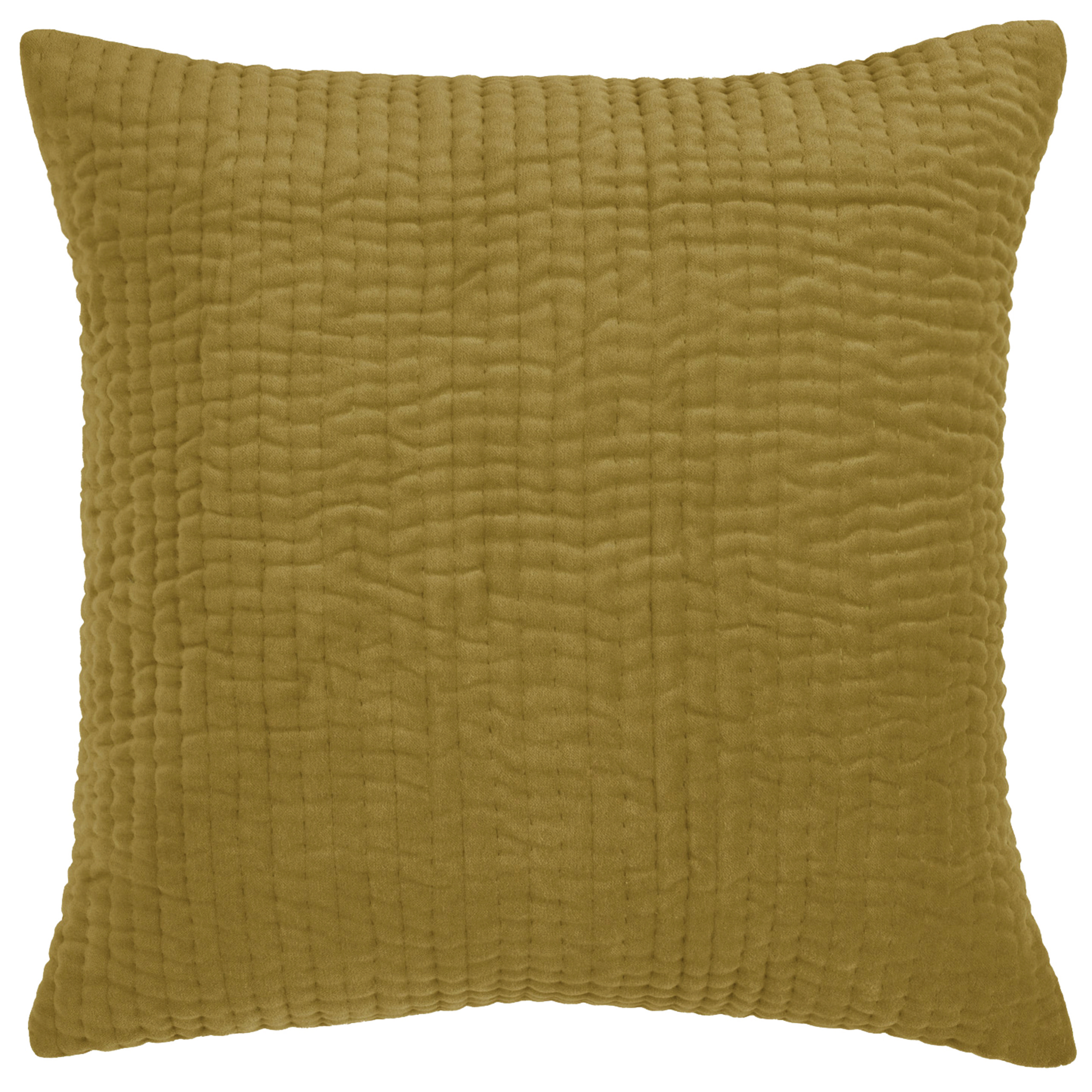 Mustard Yellow Haze Feather Cushion 50x50cm | MFI