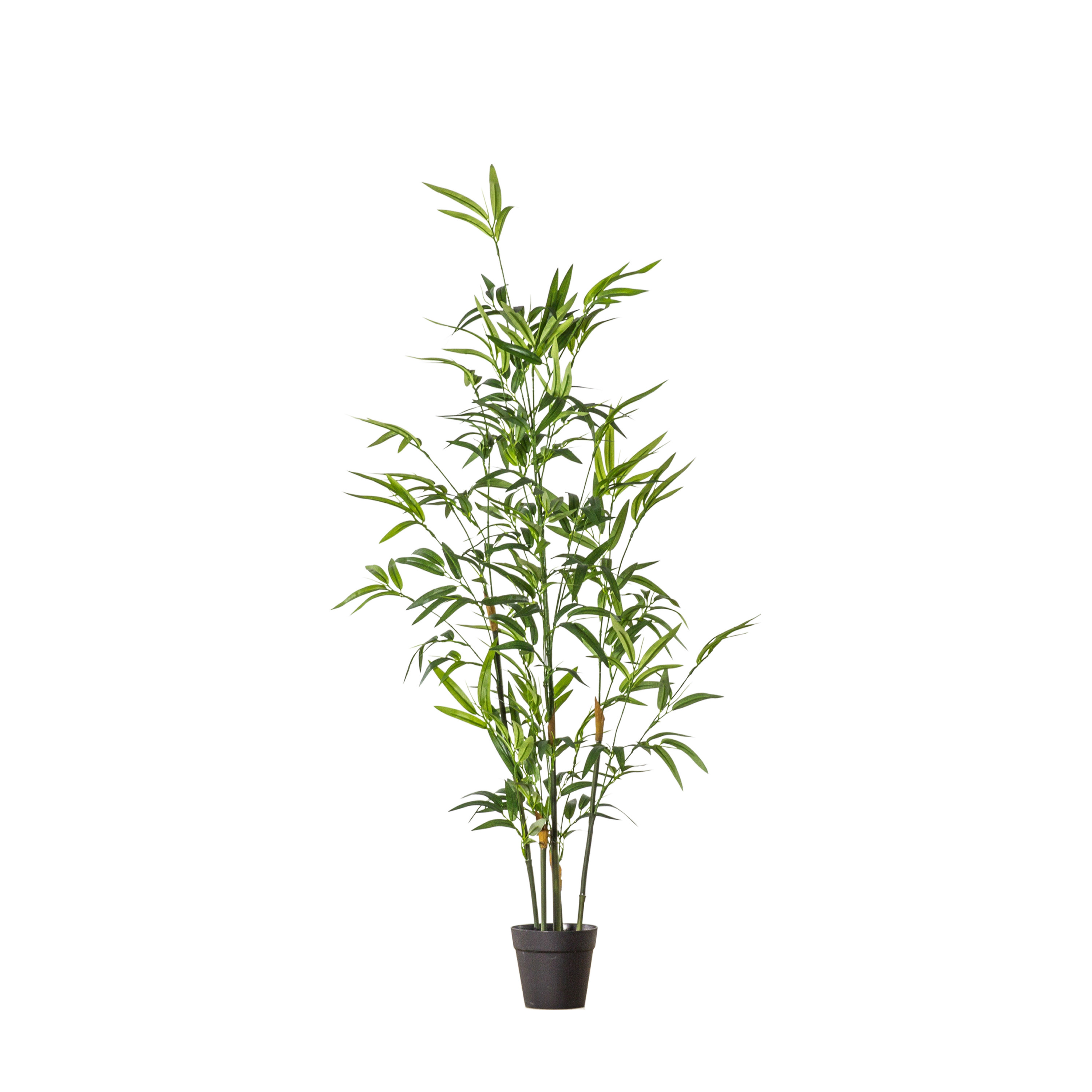 Indoor Bamboo Plant - Faux Bamboo Tree with Leaves
